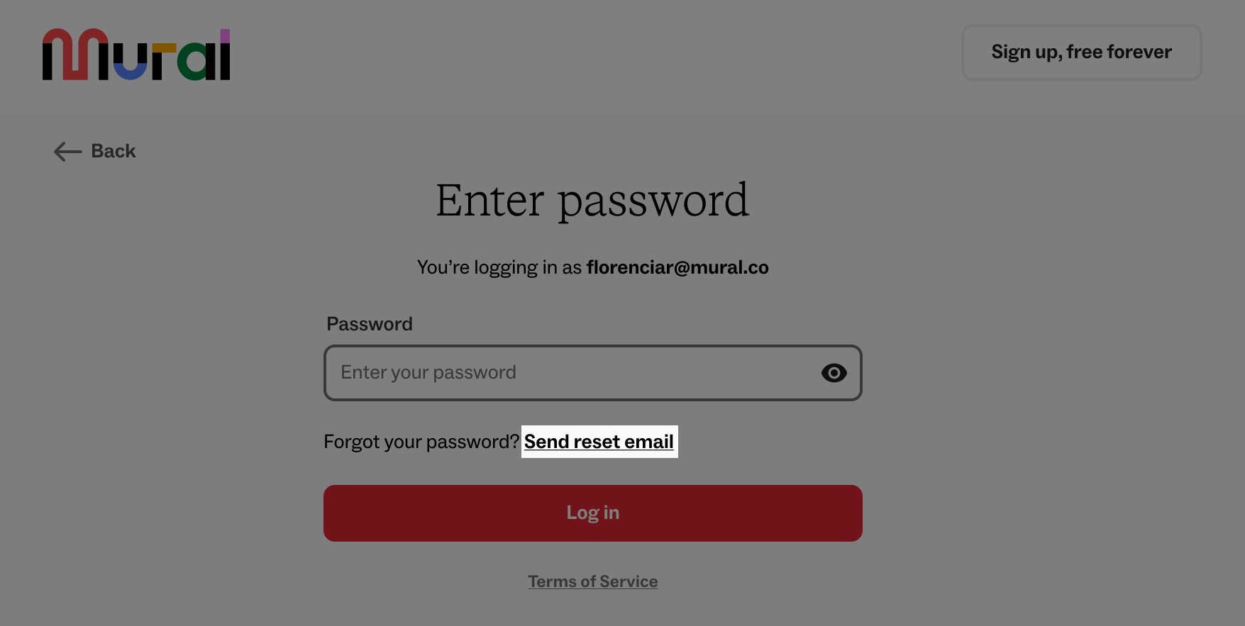 Reset your password