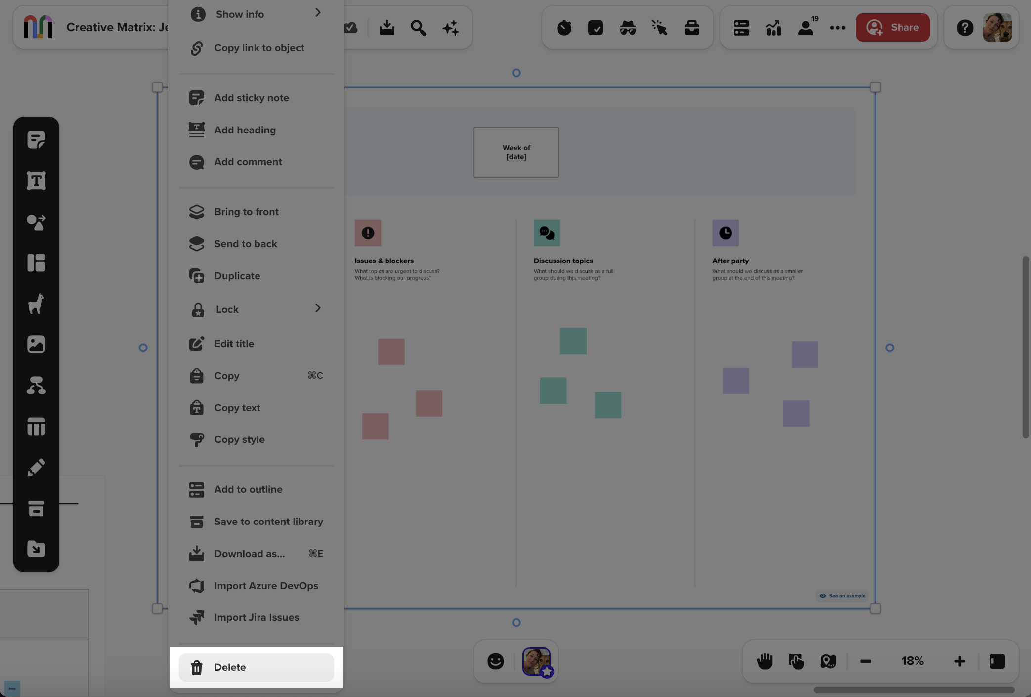 Add a template to an existing mural